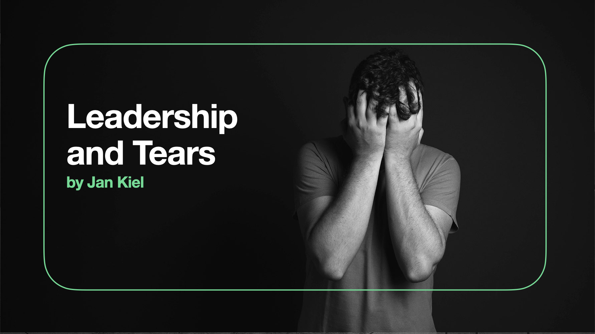 Considerations about the power and business impact of tears at work ...